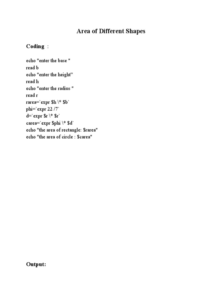 Shell Programs | PDF | Arithmetic | Computer Programming