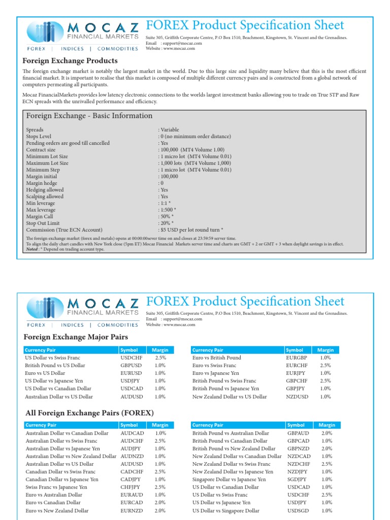 For Ex Specification Sheet | PDF | Foreign Exchange Market ...