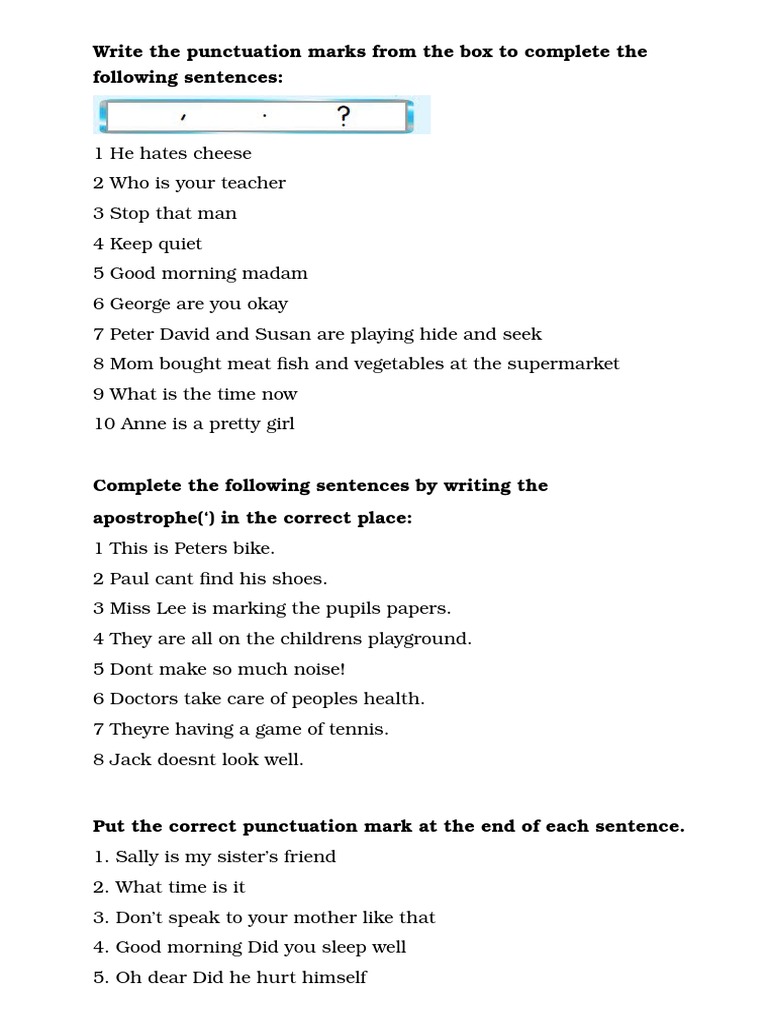 Punctuation Ws | PDF
