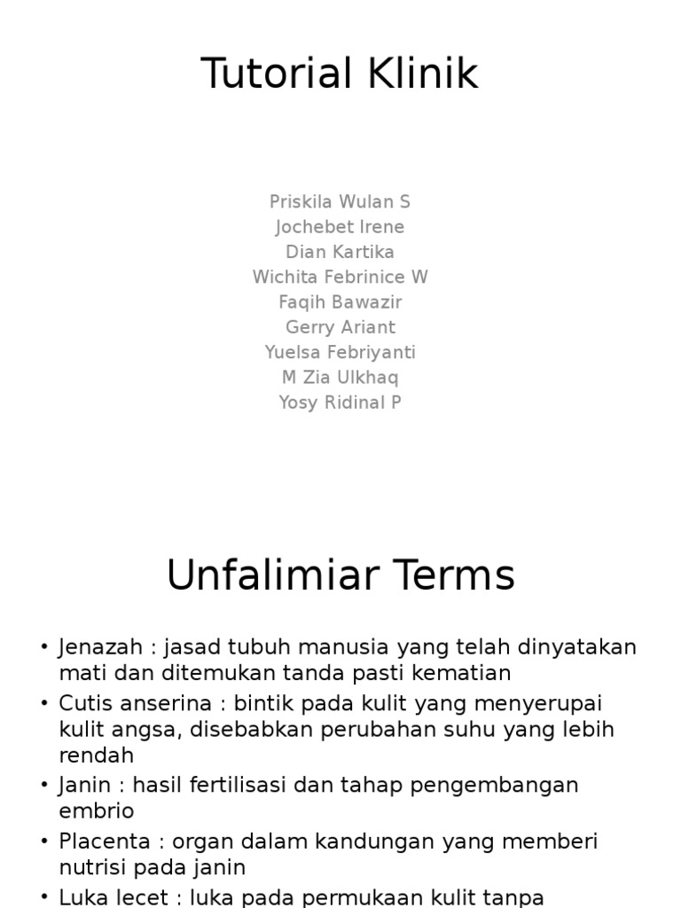 Tutorial Klinik | PDF