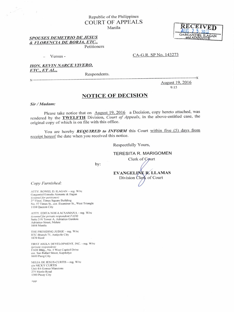 Notice of Decision PDF | PDF | Virtue | Property