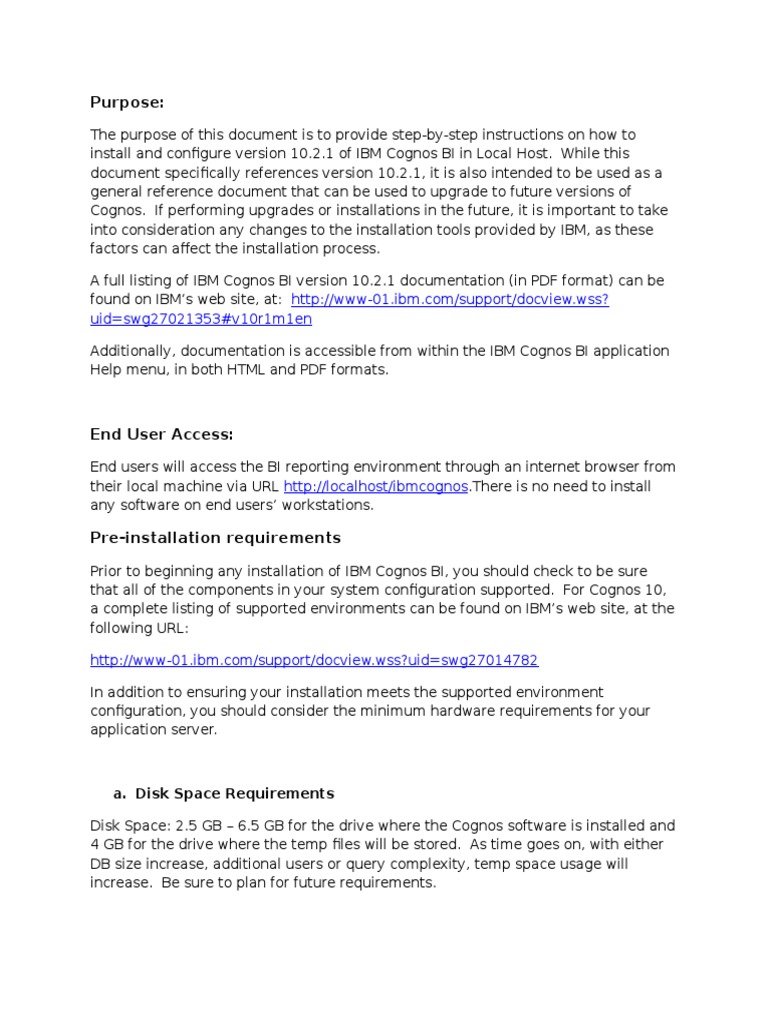 Cognos Installation and Configuration Simplified | PDF | Installation (Computer Programs ...