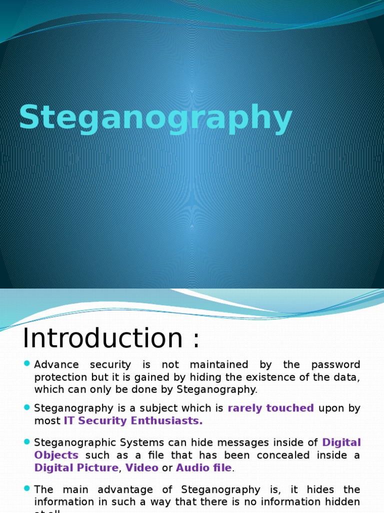 Steganography | PDF | Secure Communication | Digital Technology