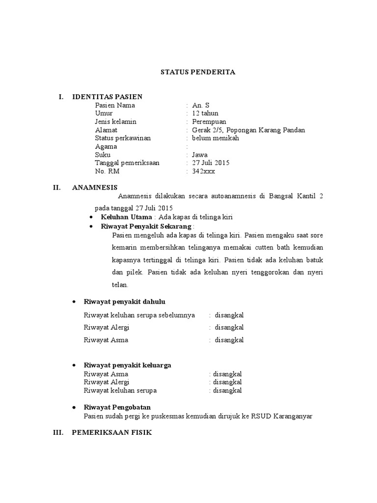 Format Status THT | PDF