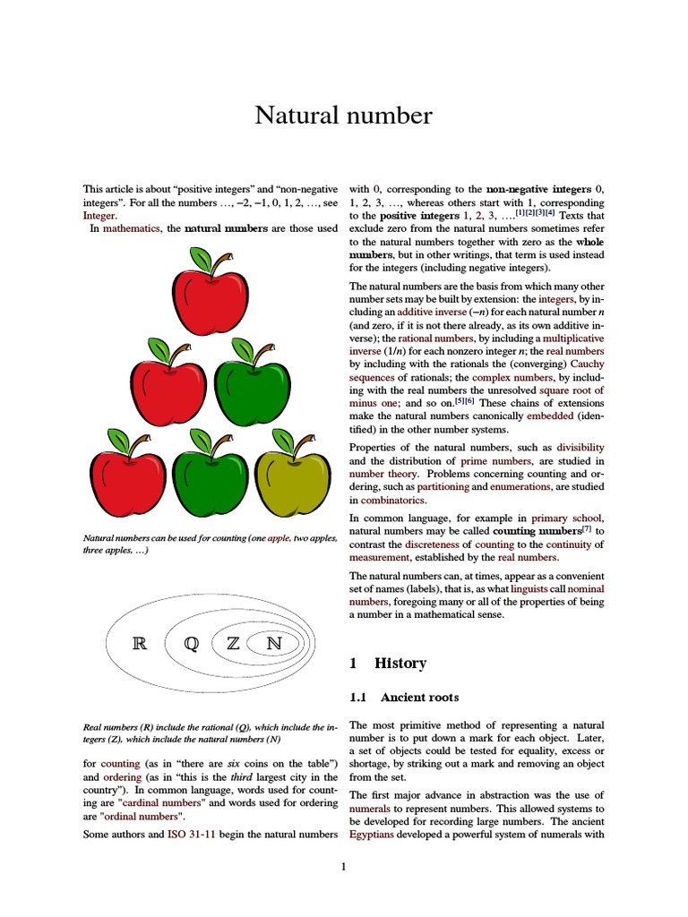 Natural Number | PDF | Natural Number | Abstract Algebra