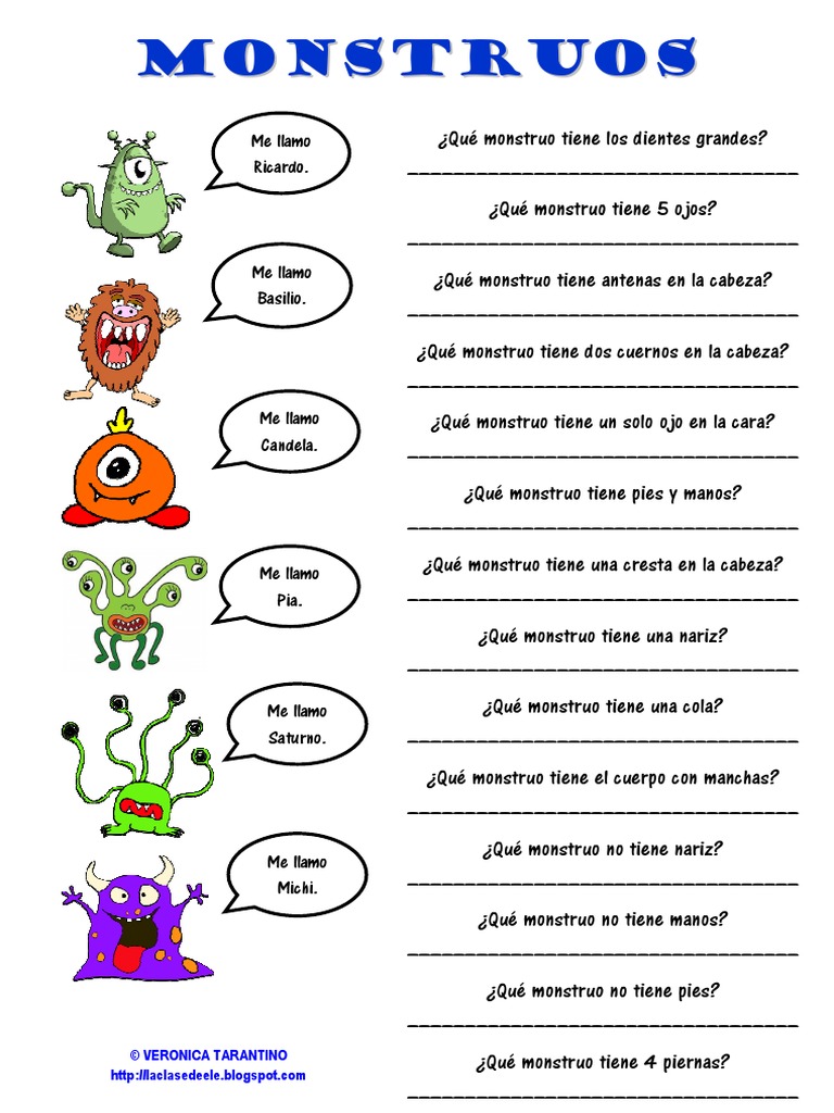 Plantillas De Partes Del Cuerpo De Monstruos Un Monstruo Verde De Un