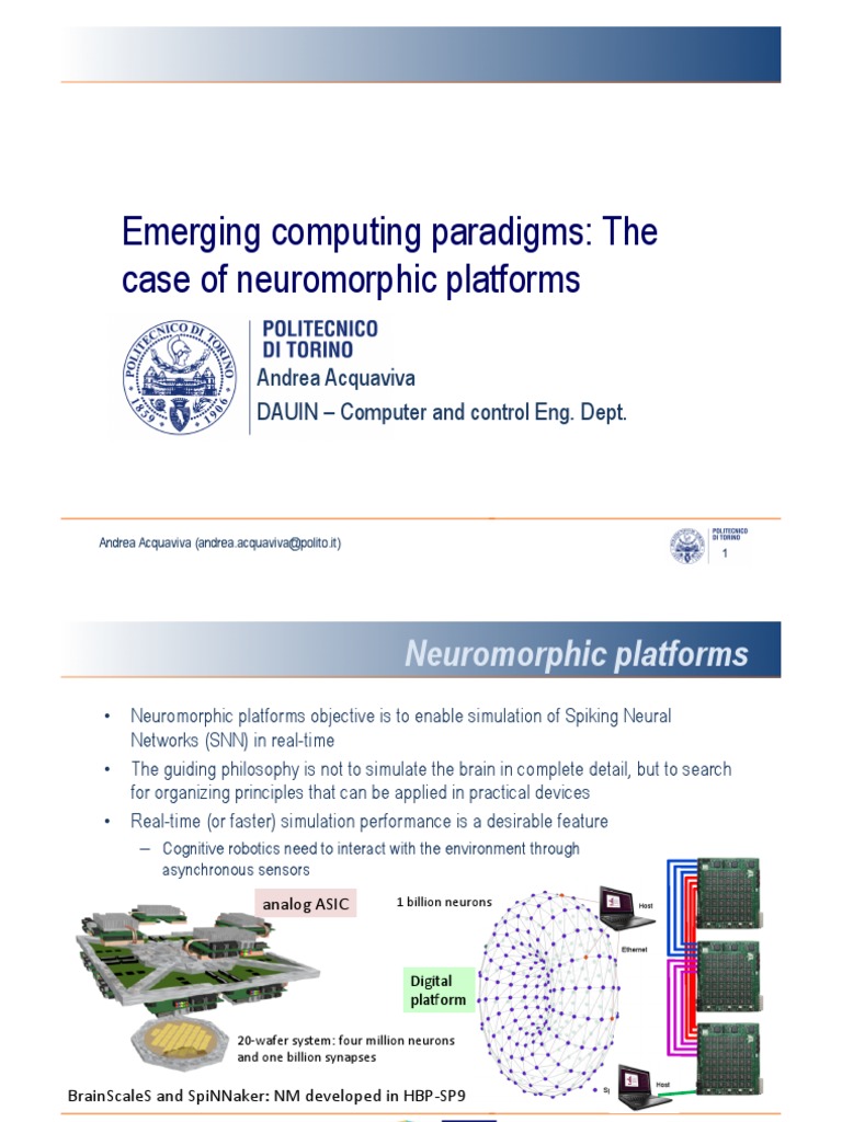 Emerging Computing Paradigms: The Case of Neuromorphic Platforms | PDF ...