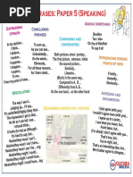 B2 First Speaking Part 2 Useful Phrases To Compare Photographs | PDF