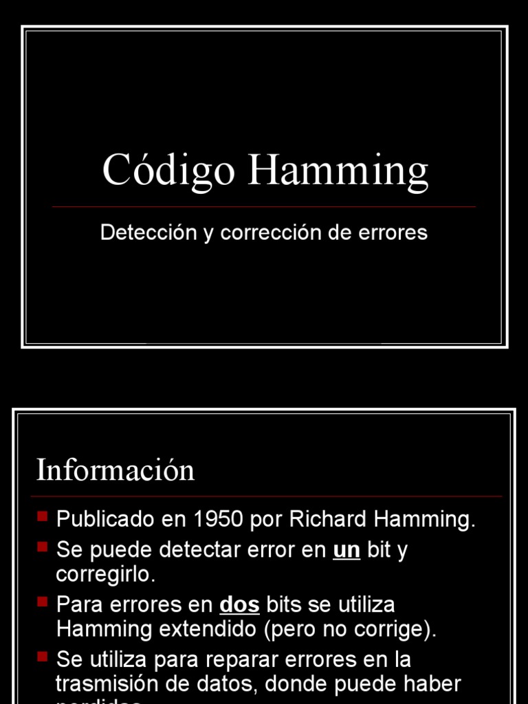 Guía de Código Hamming | PDF