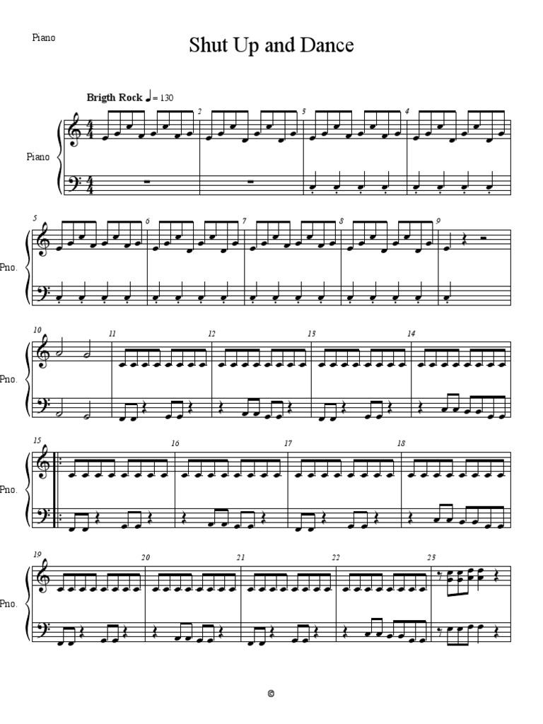 Shut Up and Dance Piano | PDF