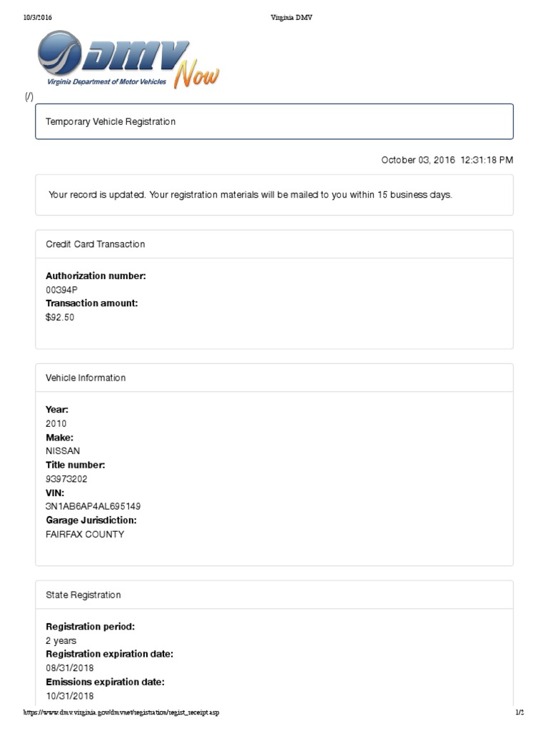 Virginia DMV | PDF | Department Of Motor Vehicles | Wheeled Vehicles