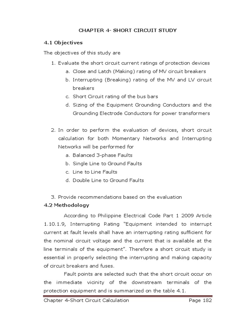 15-Chapter 4 Short Circuit Analysis-Objectives and Methodology ...