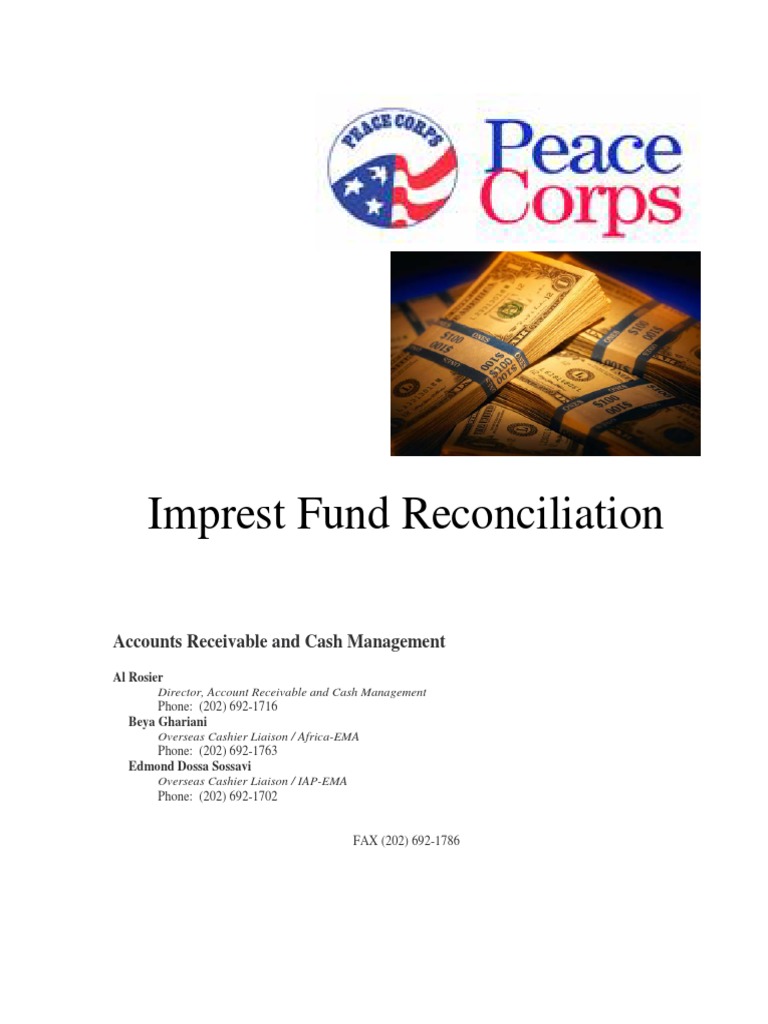 Peace Corps OST Imprest Fund Reconciliation Handout | PDF | Receipt | Banks