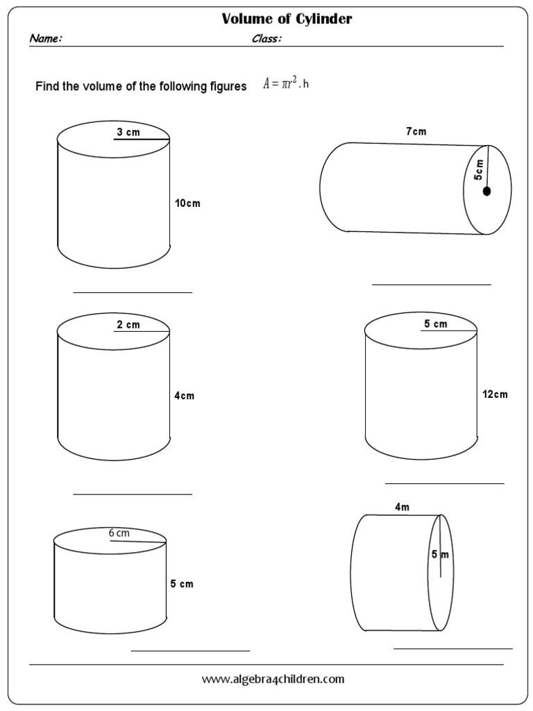 Volume of Cylinder PDF | PDF