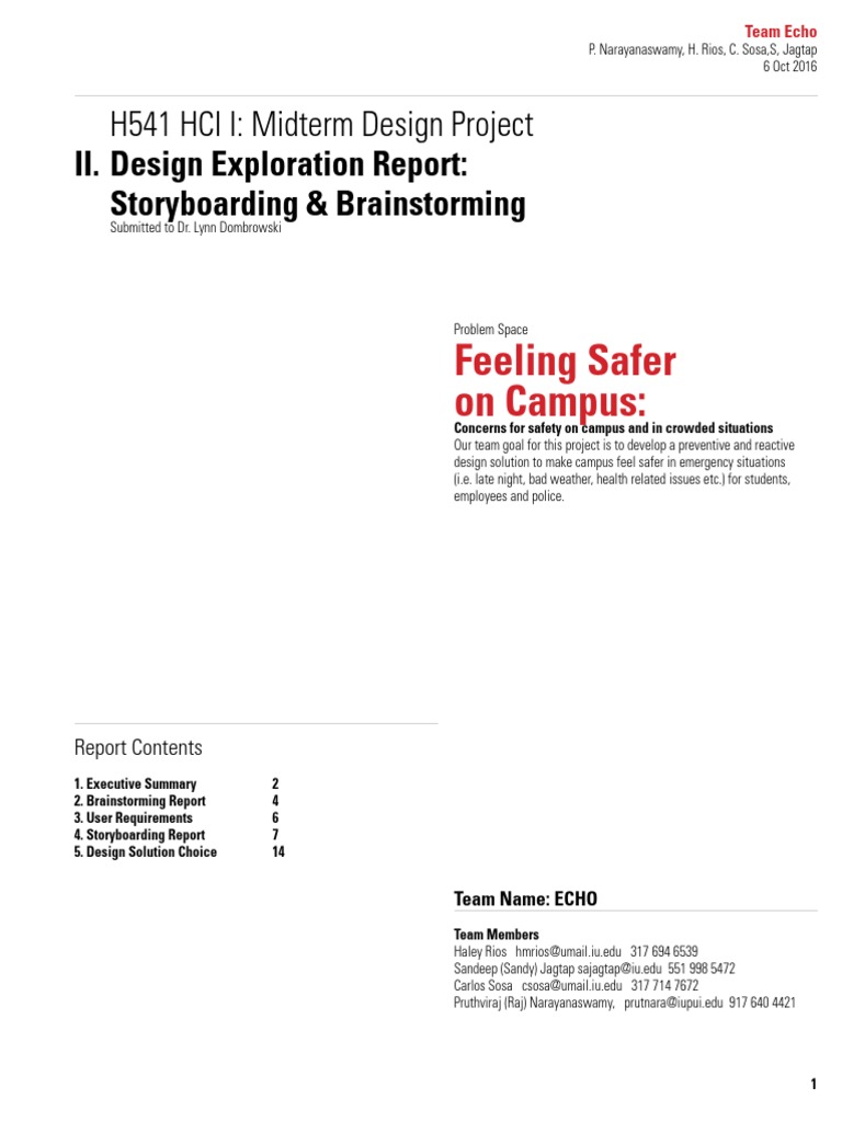 II Design Exploration Report: Storyboarding & Brainstorming | PDF