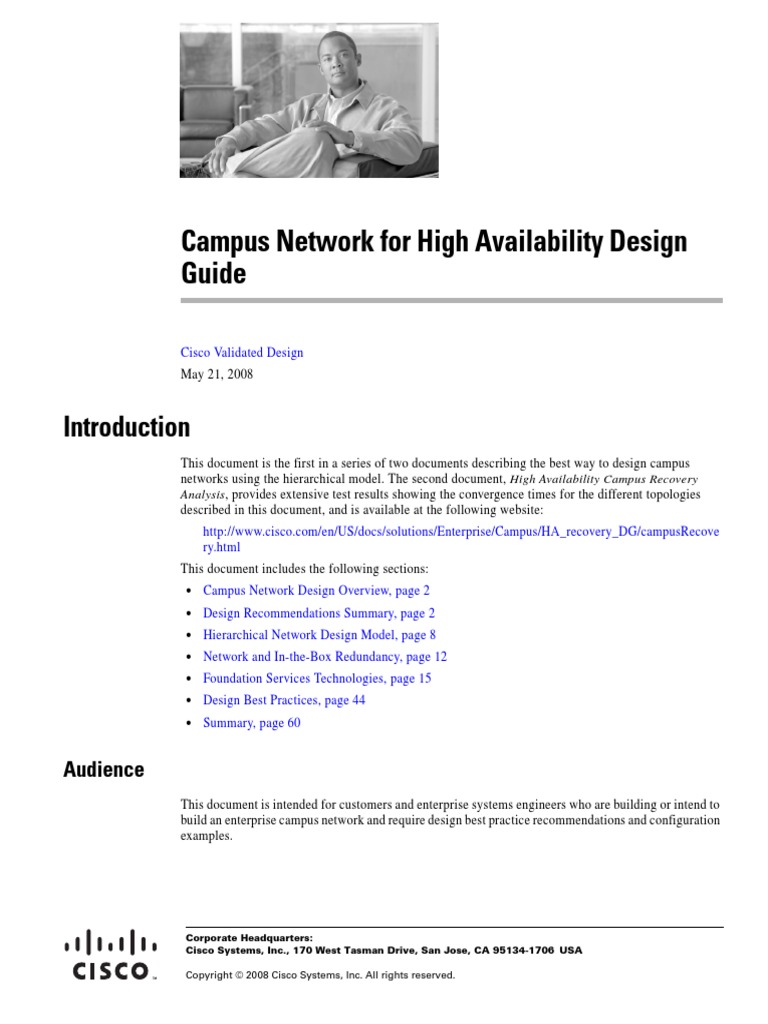 Campus Network For High Availability Design Guide PDF | PDF | Network Topology | Computer Network