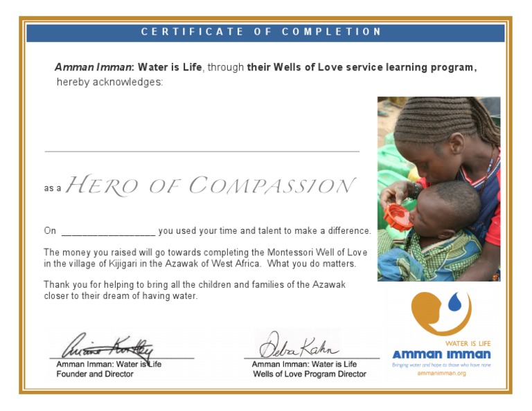 Hero of Compassion Certificate | PDF