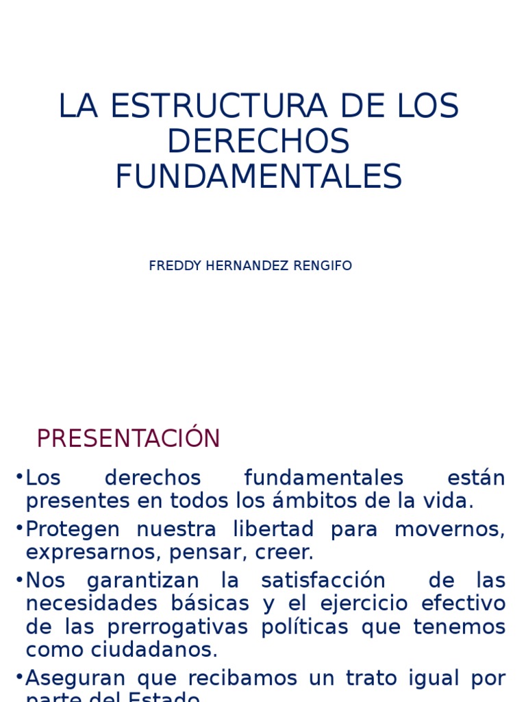 La Estructura de Los Derechos Fundamentales | PDF | Derechos | Derecho Constitucional