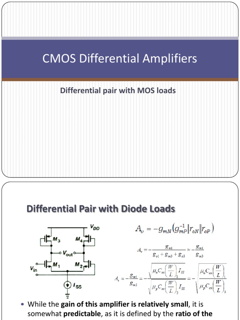 4 Diff Pair With MOS Loads | PDF