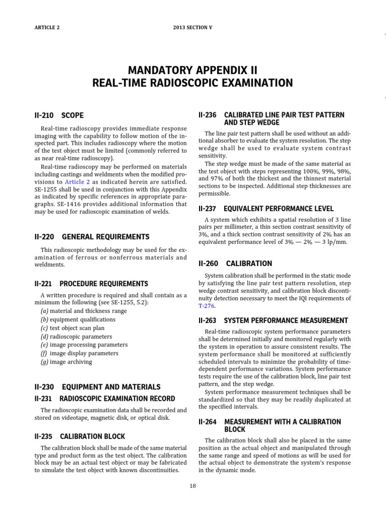 Real-Time Radioscopic Examination Guide | PDF | Optical Resolution ...