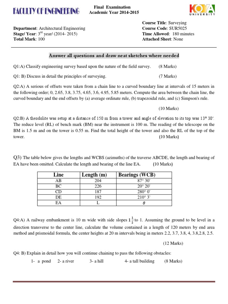 Surveying 1 | PDF | Surveying | Scientific Observation