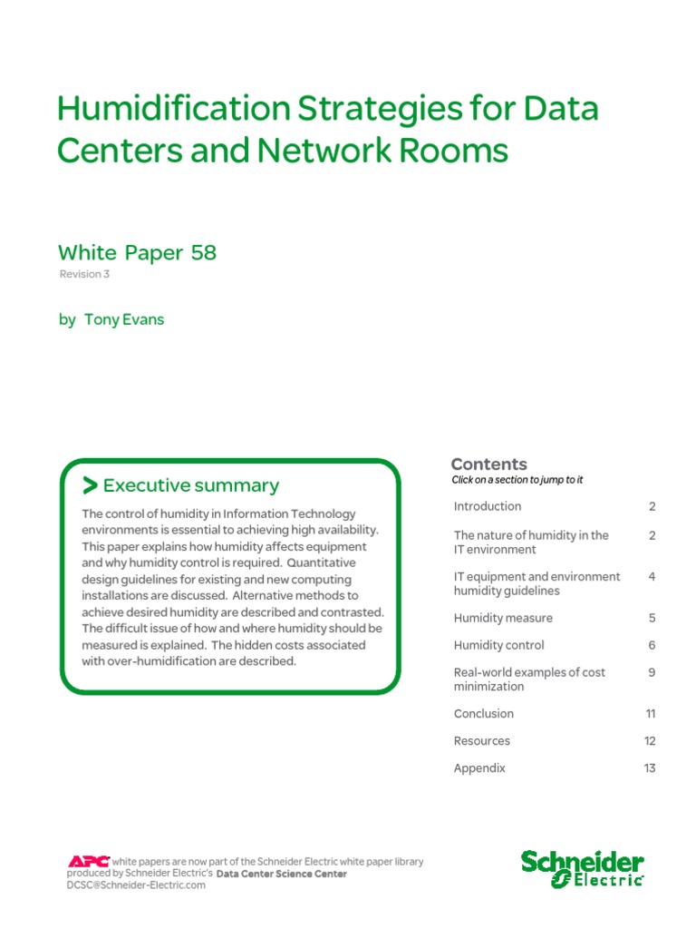 Humidifiers For Data Center PDF | PDF