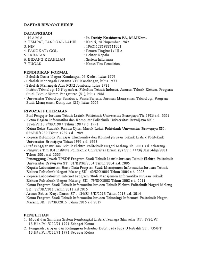 CV Dedy, Ahmadi | PDF