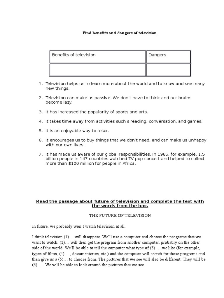 Mass Media Worksheet | PDF
