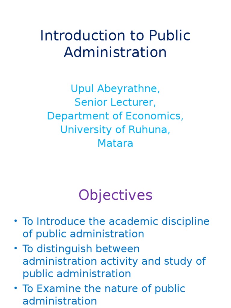 Introduction to Public Administration | Policy | Public Administration