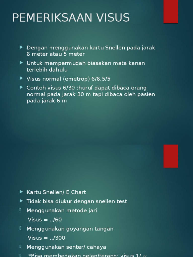 Pemeriksaan Visus Mata | PDF