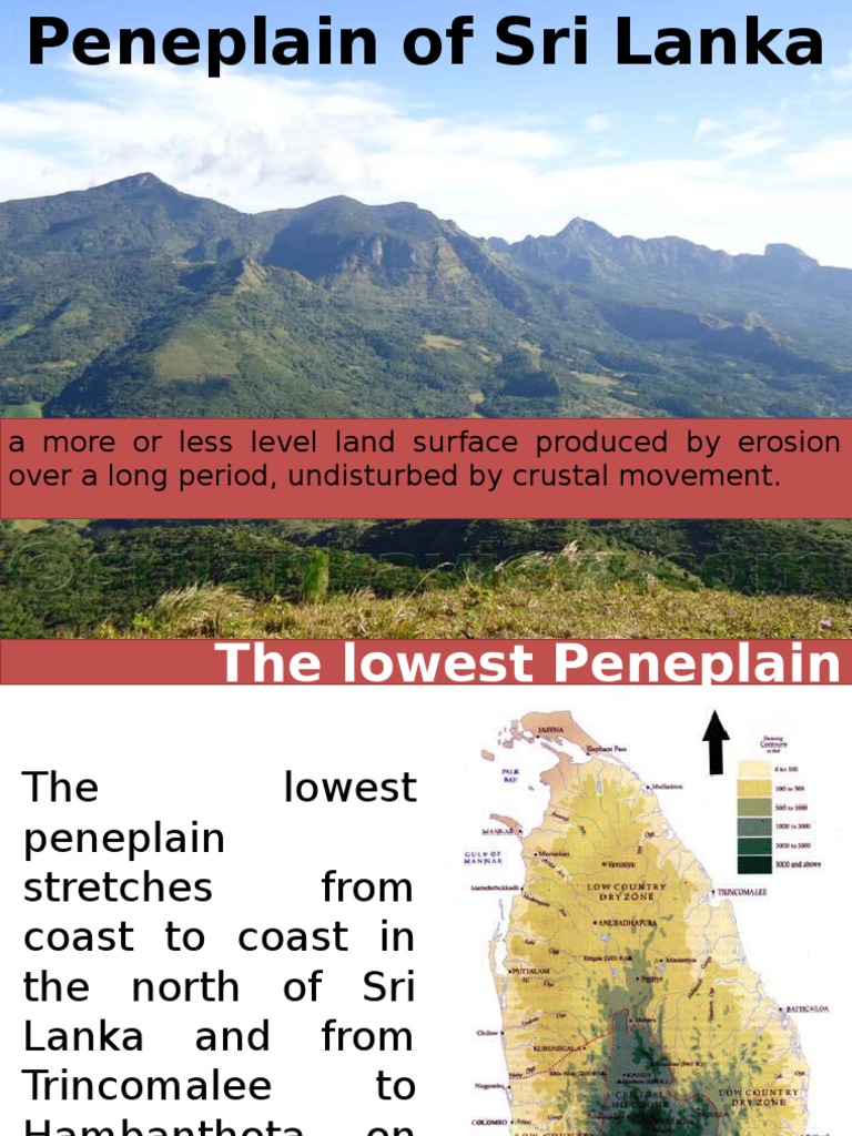 Peneplain of Sri Lanka | Plateau | Erosion