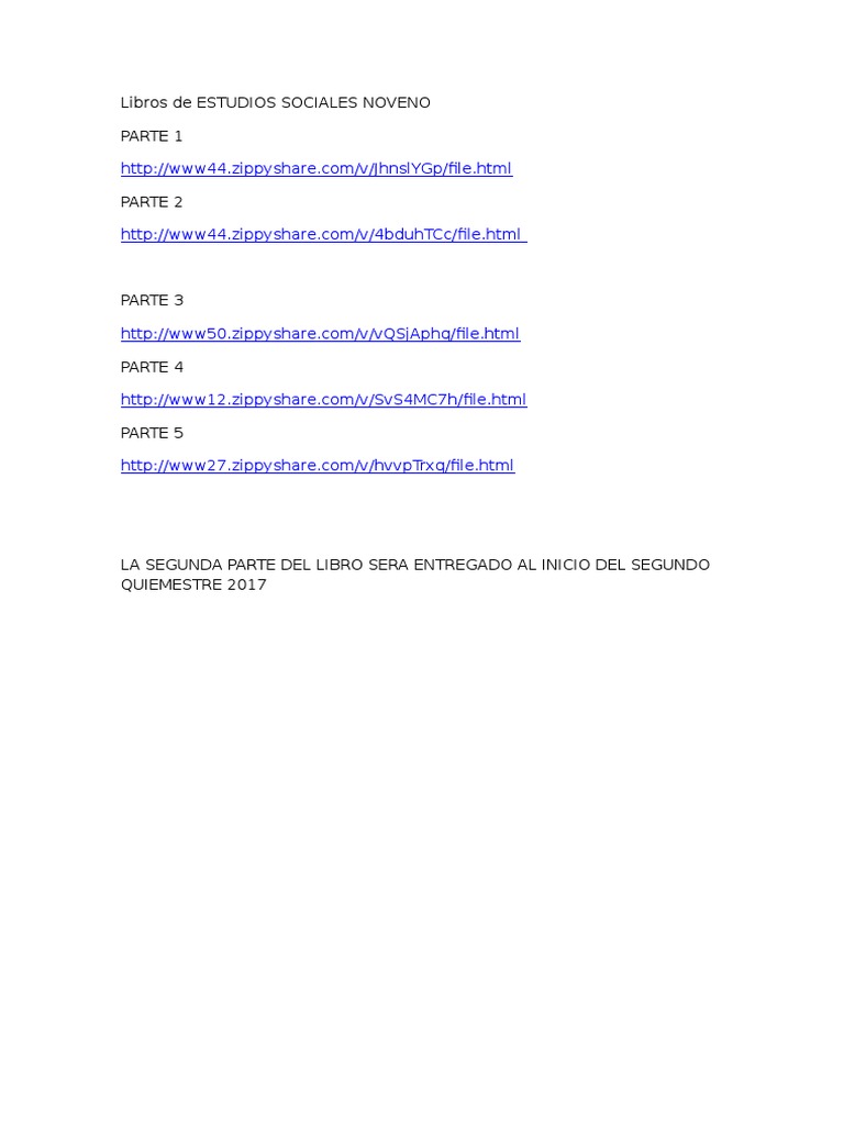 Libros de Estudios Sociales 9º Grado | PDF | Historia