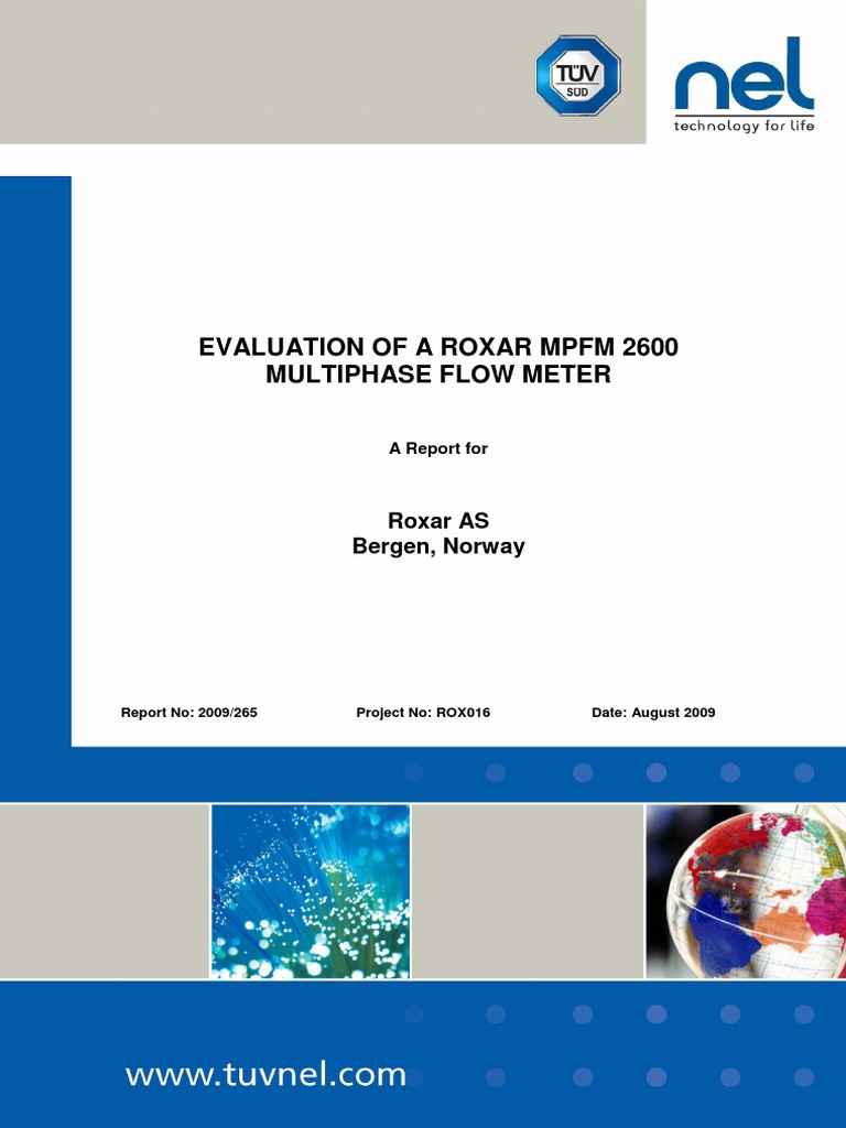 Tuv Nel - Evaluation of Roxar MPFM2600 Multiphase Flowmeter PDF | PDF ...