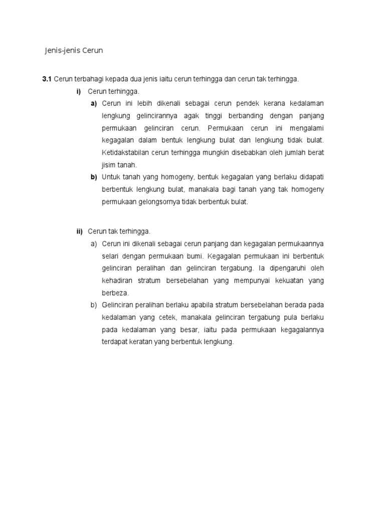 Jenis-Jenis Cerun | PDF