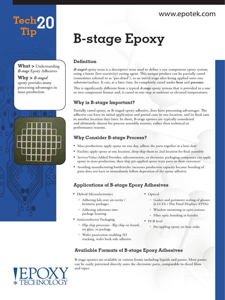 B Stage Epoxy | PDF | Epoxy | Adhesive