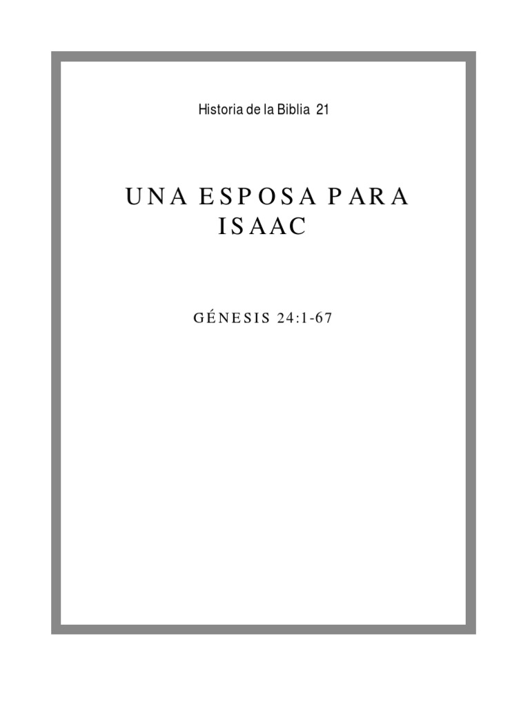 Material de Escuela Dominical - Tema 021: Una Esposa para Isaac ...