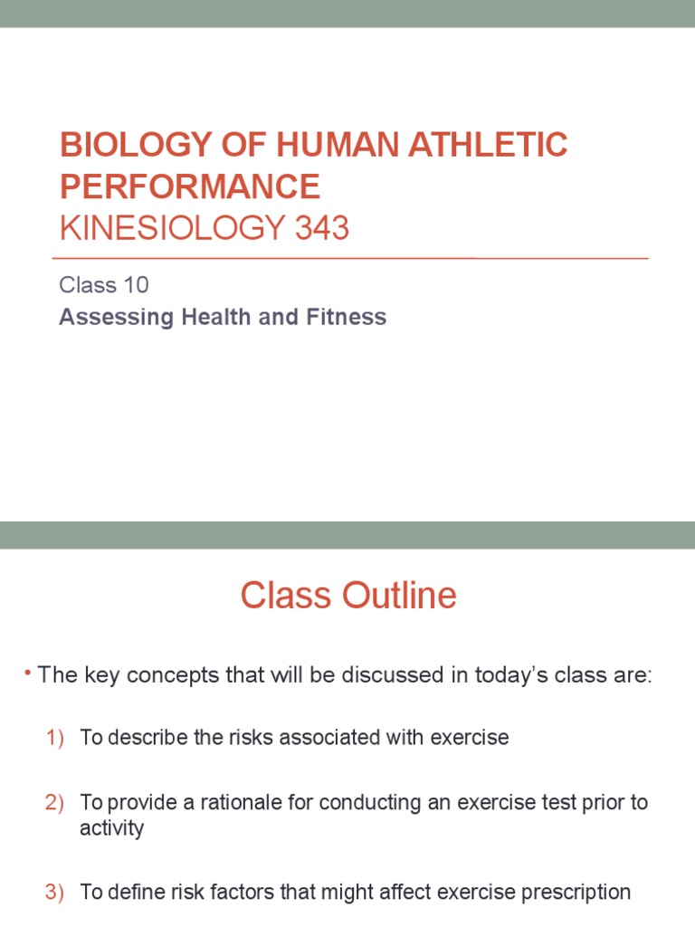Class Presentation - Assessing Health and Fitness | PDF | Physical ...