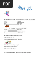 Have Got - Exercises | PDF