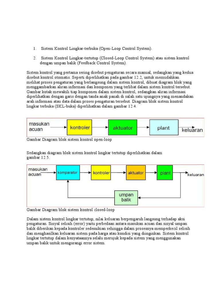 Sistem Open Loop Dan Close Loop | PDF