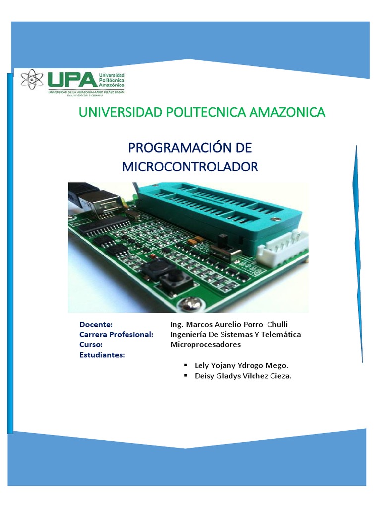 Programacion de Microcontrolador | PDF | Lenguaje ensamblador ...