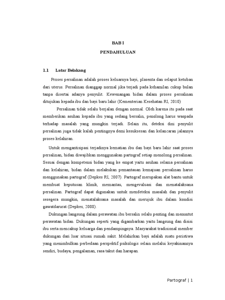 Makalah Partograf Persalinan | PDF