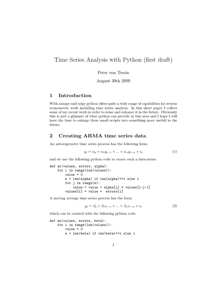 Time Series | PDF | Time Series | Statistical Inference