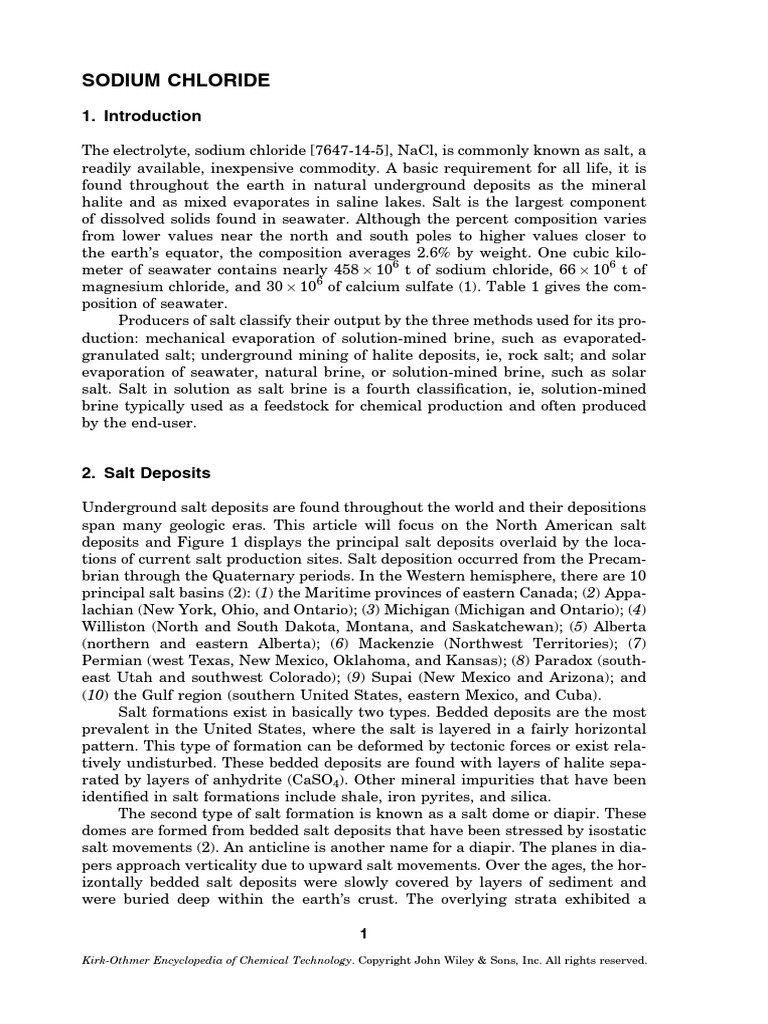 Sodium Chloride PDF | PDF | Sodium Chloride | Hypertension