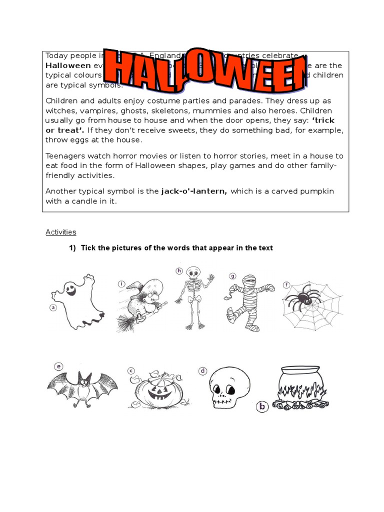 Halloween Present Simple | PDF