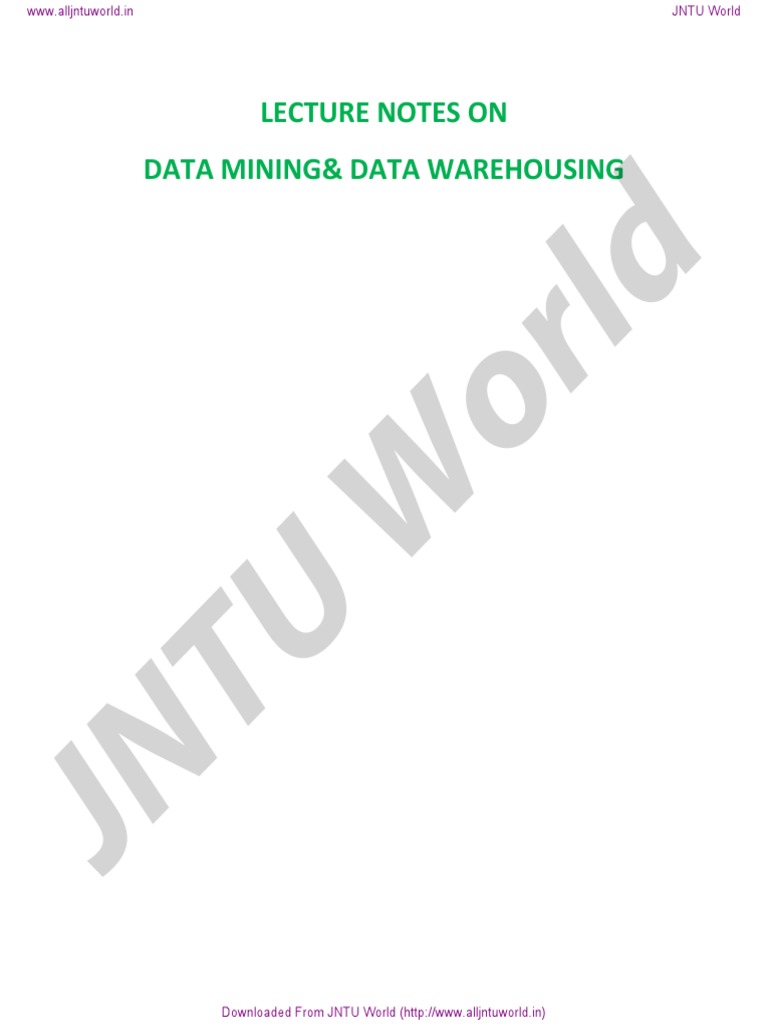 Data Warehousing and Data Mining | PDF | Information Management ...