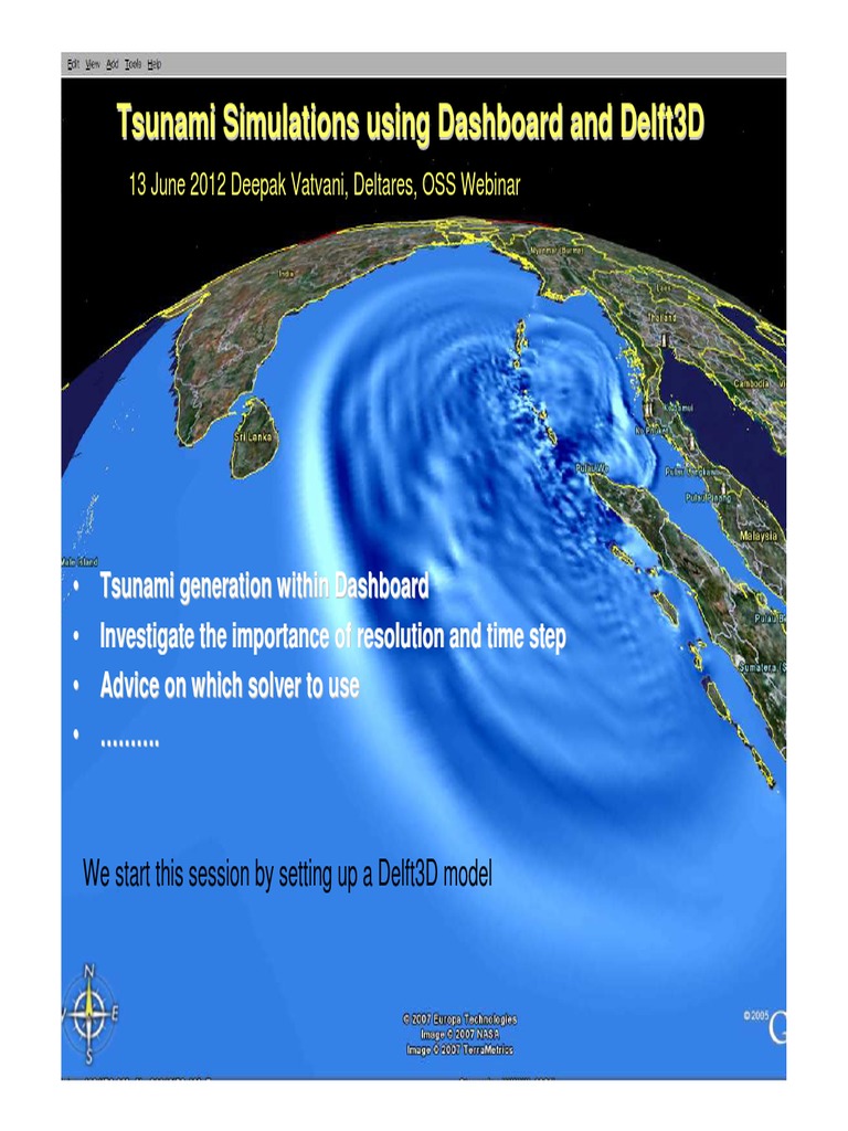 Tsunami Simulations Using Dashboard and Delft3D | PDF | Moment Magnitude Scale | Flood
