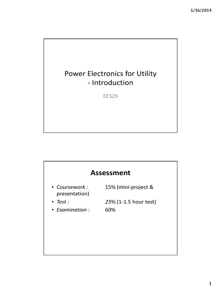 Ch1Power Electronics For Utility - PPT | PDF