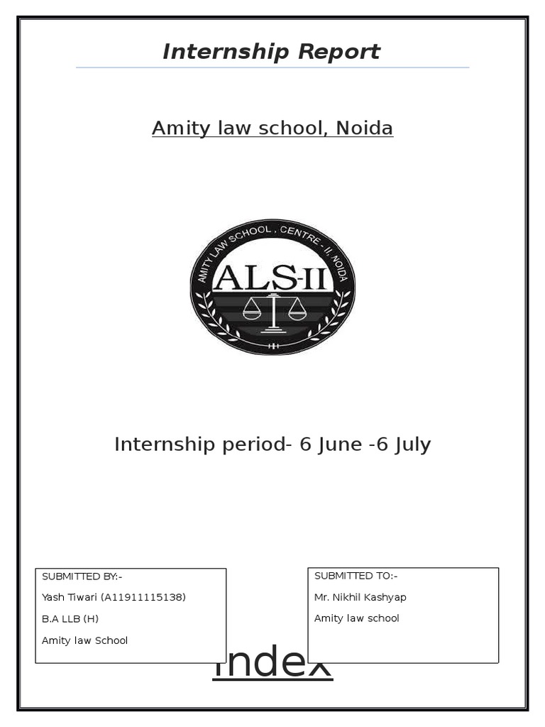 Index: Internship Report | PDF | Specific Performance | Cheque