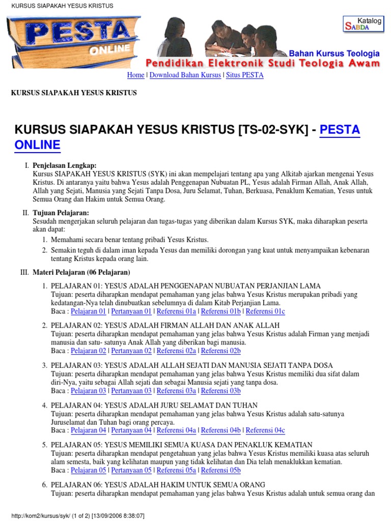 Siapa Yesus Kristus | PDF