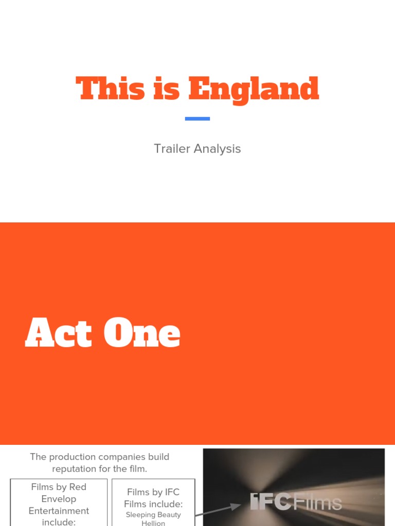 "This is England: Trailer Breakdown" | PDF | Entertainment (General)